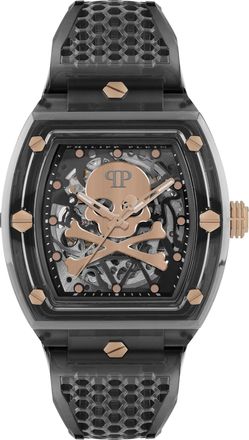 Philipp Plein Uhren - Analoge Quarzuhr The $Keleton Crystal - Gr. unisize - in Schwarz - f&uuml;r Damen