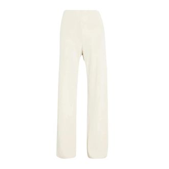 Vince High Waist Fluid Satin Bias Pant - - Trousers - Damen - Wei&szlig; - L