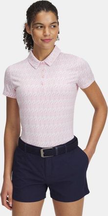Under Armour Playoff 3.0 Print Poloshirt für Herren Prime Rosa / Weiß / Downpour Grau XL