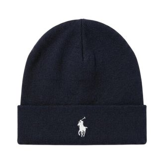 Polo Ralph Lauren Bonnet retrouss&eacute; avec logo brod&eacute; - unisex - Accessoires - Bleu - Taille: ONE Size