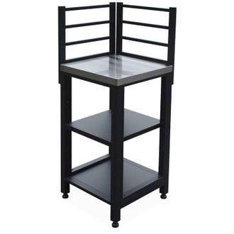 Sweeek Cuisine ext&eacute;rieure en acier L48.cm avec 2 &eacute;tag&egrave;res de rangement