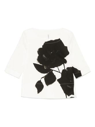 Liviana Conti t-shirt à fleurs - Blanc