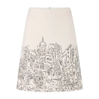 Marc Cain Femme, Jupes, Beige, Taille: 40 FR Jupe imprimée en laine