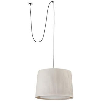 Faro Barcelona Samba H&auml;ngelampe schwarz/beige mit Stecker 68604-44