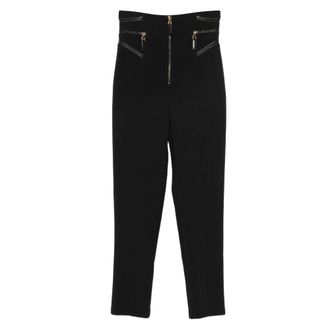 Elisabetta Franchi Femme, Pantalons, Noir, Taille: 42 FR Pantalon Noir pour Femmes