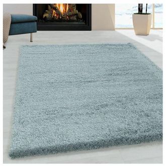 Allotapis Collection Allotapis - Tapis shaggy moelleux uni rectangle Cloudy Bleu 200x290