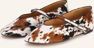 Inuovo Mary-Jane-Ballerinas Pony braun