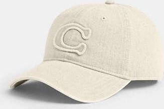 Coach Signature Patch Baseballcap in Wei&szlig; | Baumwoll