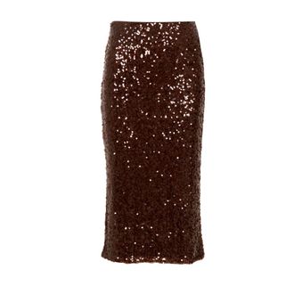 Pennyblack Femme, Jupes, Brun, Taille: 36 FR Sequin Pencil Midi Skirt