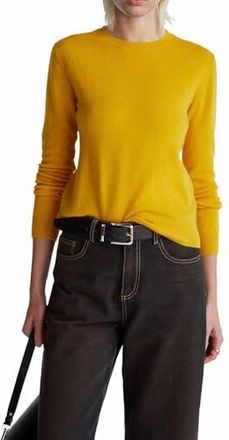 Benetton Maglia G/C M/L 1002d1k01 Sweater, Jaune, XS Femme