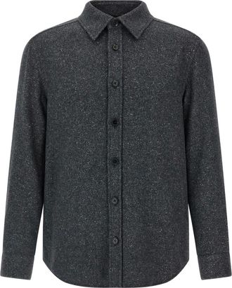 Ermenegildo Zegna Homme, Chemises, Gris, Taille: L Surchemise Mélange Cachemire et Soie