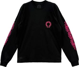 Chrome Hearts haut imprimé à manches longues - Noir