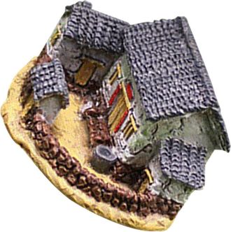 Lurrose Vintage Reetdachhaus Deko Miniatur Gartenhaus Ornament aus Resin Nostalgisches M&ouml;belst&uuml;ck f&uuml;r Innenr&auml;ume Vielseitiges Feenhaus Modell als Geschenk und