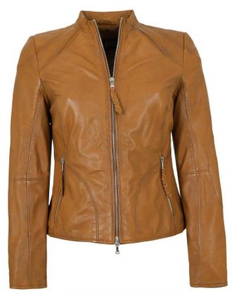 Jilani Lederjacke Niobe Jilani - Damen Lederjacke Lammnappa nussbraun