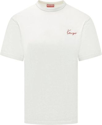 Kenzo Homme, Tops, Blanc, Taille: XS Signature T-shirt
