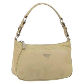 Prada Pre-owned Nylon sacs-prada - Femme - Pre-owned - Beige - Taille: ONE Size