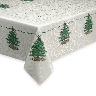 Spode Weihnachtsbaum-Küche Christmas Tree Collection Elfenbeinfarbene Tischwäsche, Baumwolle, 70 x 52 inch (Rectangular)