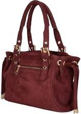 Gave Lux Sac &agrave; bandouli&egrave;re en cuir v&eacute;ritable pour femme Made in Italy 14x8x25 cm GLX22011123FBG, bordeaux, Taille unique