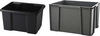 Sundis | Bac de rangement empilable et superposable - Contenance 45 Litres - Noir - Fabriqué à partir de 100% de matière recyclée - 4005003 & Bac de Rangemen