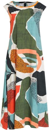 Lygia & Nanny Tie Midikleid mit abstraktem Print - Grün