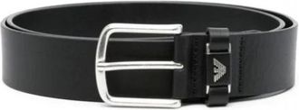 Emporio Armani Homme, Accessoires, Noir, Taille: 95 CM Ceinture avec Plaque Aigle