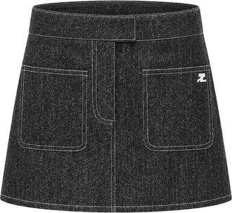 Courr&egrave;ges Minirock - Schwarz