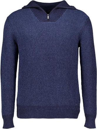Ragman Herren Pullover blau unifarben