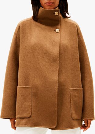 Tommy Hilfiger Manteau ample &agrave; col montant en laine m&eacute;lang&eacute;e