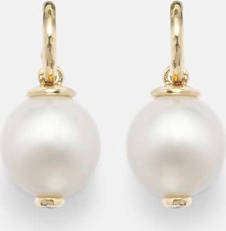 Octavia Elizabeth Ohrringe aus 18kt Gelbgold mit Diamanten und Süßwasserperlen