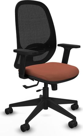 Piqueras y Crespo B&uuml;rostuhl, zylindrisch, Braun, mit 2D-Armlehnen, h&ouml;henverstellbare Lendenwirbelst&uuml;tze, ausgestattet mit Syncro/Traslack und Schneideschaum, mit Rollen