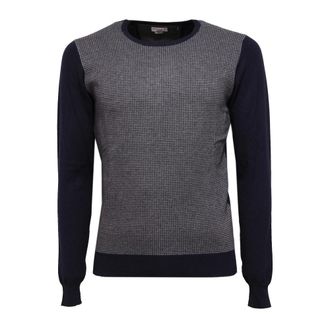U.S.Polo Association Grauer Mix Wollpullover - - Knitwear - Herren - Blau - M