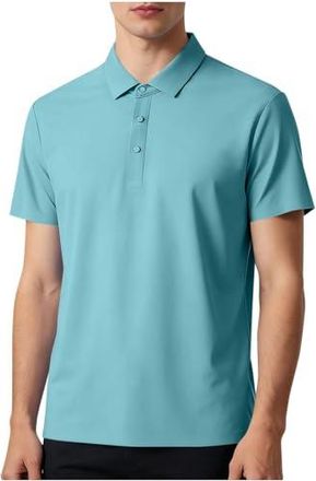 Generic Chemises de golf l&eacute;g&egrave;res et classiques pour homme - Col rabattu - Couleur unie - Ample - Confortable - Respirant - D&eacute;contract&eacute; - Manches courtes - Pou