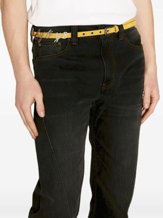 Eytys ceinture &agrave; plaque logo - Jaune