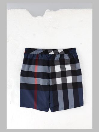 Burberry Checked Technical Fabric Bermuda Shorts - Blue