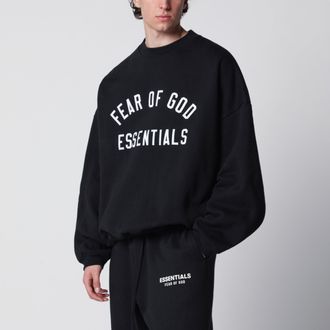 Fear of God Schwarzes Sweatshirt aus Baumwollfleece mit Logo-Stickerei