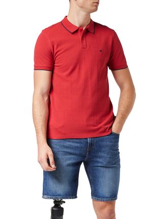 Wrangler Herren Pique Poloshirts, Rot (Red X47), S EU