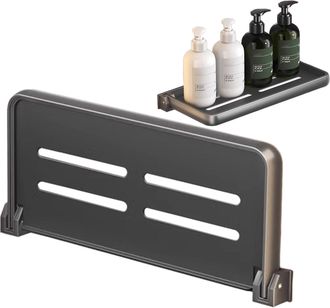 Generico Schwebendes Duschregal, platzsparend, platzsparend, aus Aluminium, f&uuml;r Wohnmobil, kleines klappbares