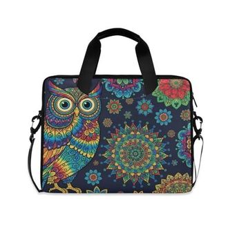 Alaza Sac à bandoulière pour ordinateur portable de 40,6 à 15,6 pouces, beau paon, pour femmes, hommes, étudiants, travail, voyage, sac fourre-tout, Hibou I