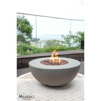 Elementi Elementi Gasfeuerstelle Roca in Beton-Optik, grau, 87 x 87 x 37 cm (L x B x H)