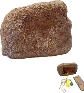 Generico Rock Key Outdoor Schl&uuml;sselsafe f&uuml;r den Au&szlig;enbereich, Garten, Aufbewahrungskoffer f&uuml;r Wege, Garten, Urlaub, Garage, Geocaching, Hinterhof, Veranda, Hau