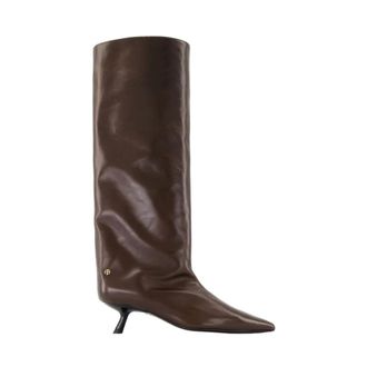 Anine Bing Braune Lederstiefel mit spitzer Zehenpartie - - Shoes - Damen - Braun - 39 EU
