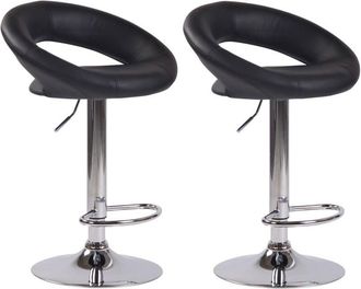 Clp Définir 2 selles modernes Structure en acier poli siégeant dans différentes couleurs comme colore : NOIR