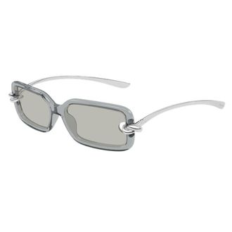 Bottega Veneta BV1439S Rectangle Frame Sunglasses - Gray