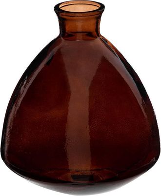 Atmosphera Atmosphera - Vase Candy - recyceltes Glas - H19 cm - Kastanienbraun