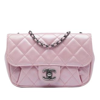 Chanel Sac bandouli&egrave;re matelass&eacute; vintage doccasion - Femme - Pre-owned - Rose - Taille: ONE Size
