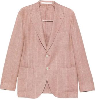 Eleventy Homme, Vestes, Rose, Taille: XL Veste en Lin Laine Soie