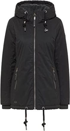 Ragwear Zuzka Veste pour femme - Parka - Manteau chaud de transition, Noir, M