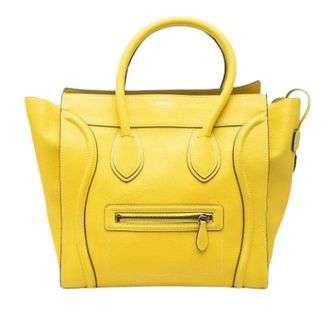 Celine Sac cabas Mini Luggage Pre-owned - Femme - Pre-owned - Jaune - Taille: ONE Size
