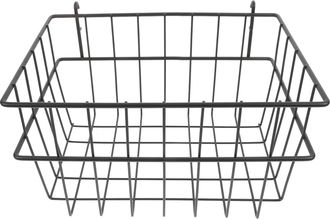 Lurrose Garagenwandkorb Drahtregalkorb Bohrfreie Montage Robuster Eisen Wandgitter Organizer F&uuml;r K&uuml;che Bad Werkstatt