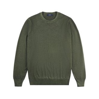 Fay Rundhals-Strickware - - Knitwear - Herren - Gr&uuml;n - 2XL